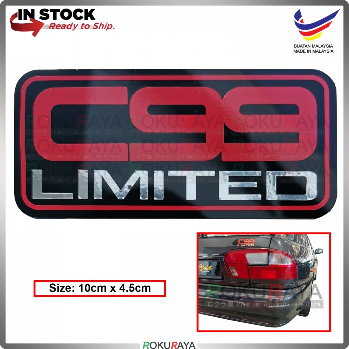 C99 Limited 1.8EXI DOHC Automobile Car Rear Back Emblem Logo Chrome ...