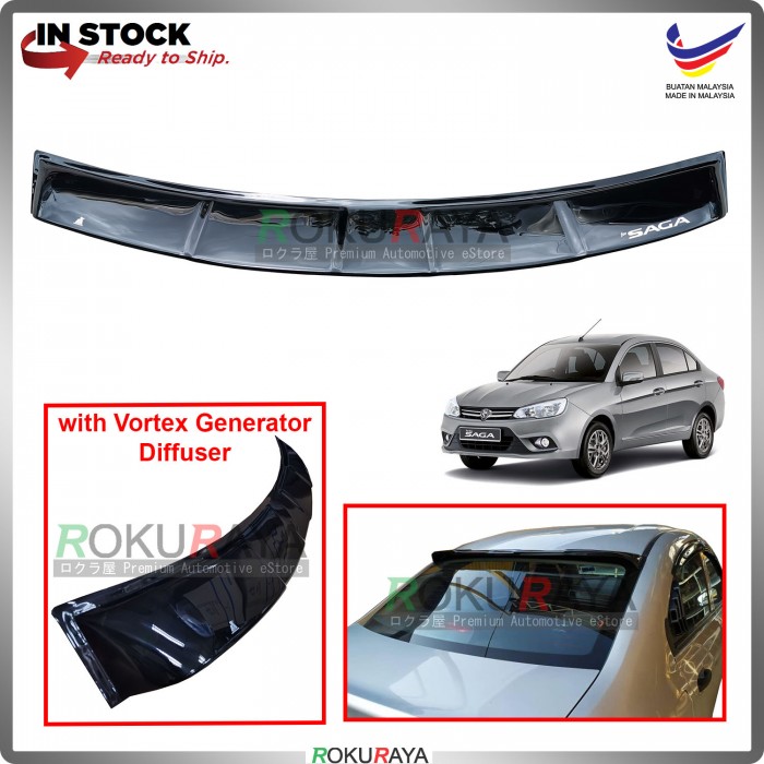 Proton Saga VVT (3rd Gen) 2016 Rear Wing Spoiler Visor Windscreen Sun ...