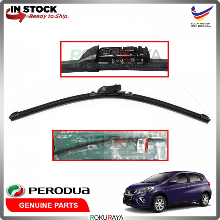 100 ORIGINAL Perodua Myvi VVTi 3rd Gen Genuine Front Wiper Blade Set Car Accessories Parts