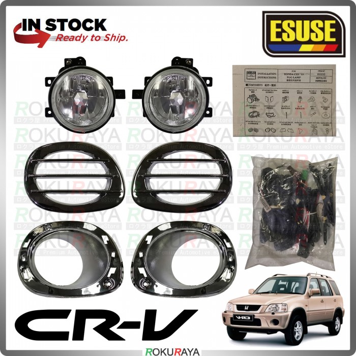 Honda CRV CR V 1997 RD1 RD2 RD3 JDM ESUSE Chrome Spot Light Spotlight Fog Lamp Original Bumper Car Accessories Parts
